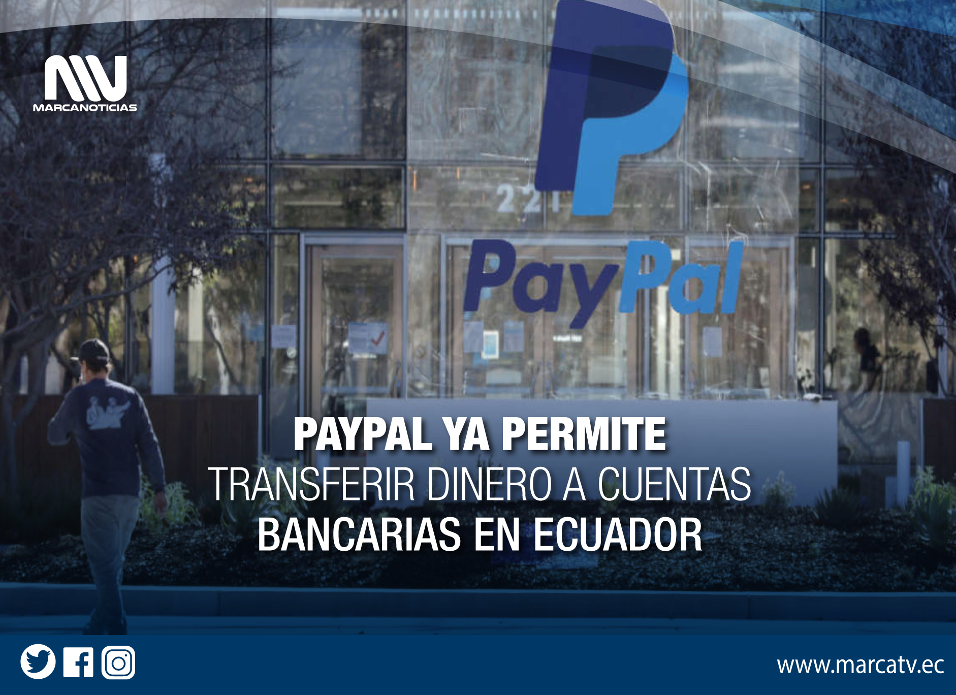 PAYPAL HABILITA TRANSFERENCIAS A CUENTAS BANCARIAS EN ECUADOR